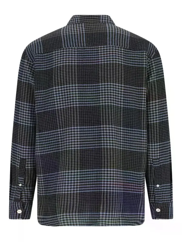 SUNFLOWER Checked Long-sleeved Shirt - Black