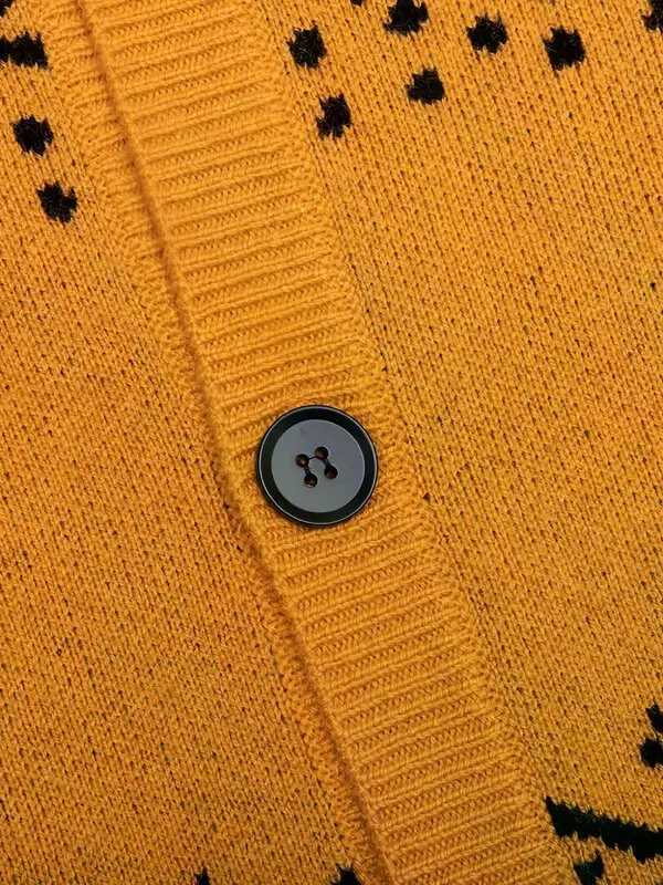 Rhude Paisley V-neck Knit Cardigan - Yellow