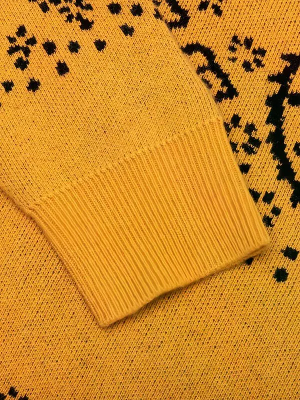 Rhude Paisley V-neck Knit Cardigan - Yellow
