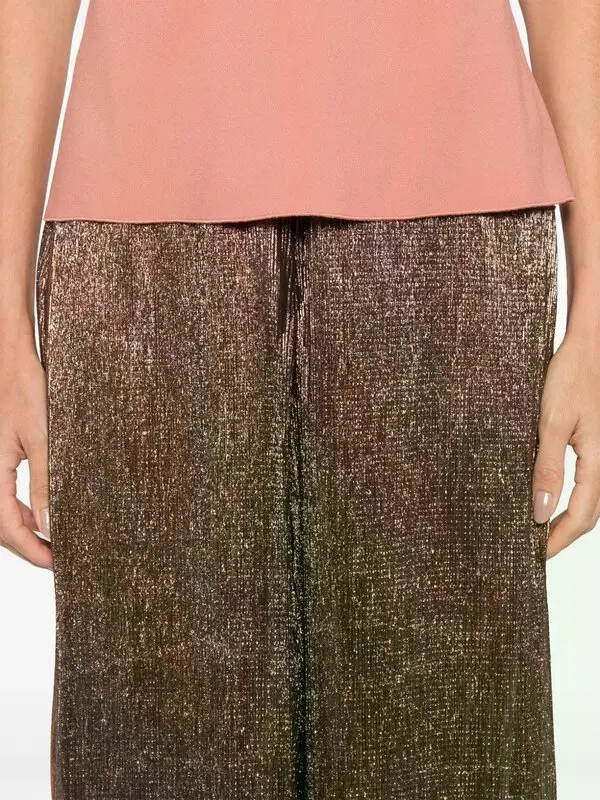 FORTE_FORTE Metallic-threading Trousers - Brown