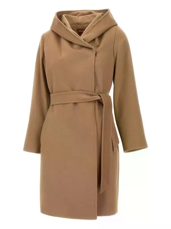 Max Mara Belted Wool Double-breasted Coat - Brown
