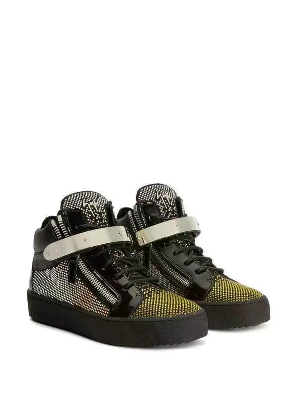 GIUSEPPE ZANOTTI Coby High-top Sneakers With Crystal Embellishments
