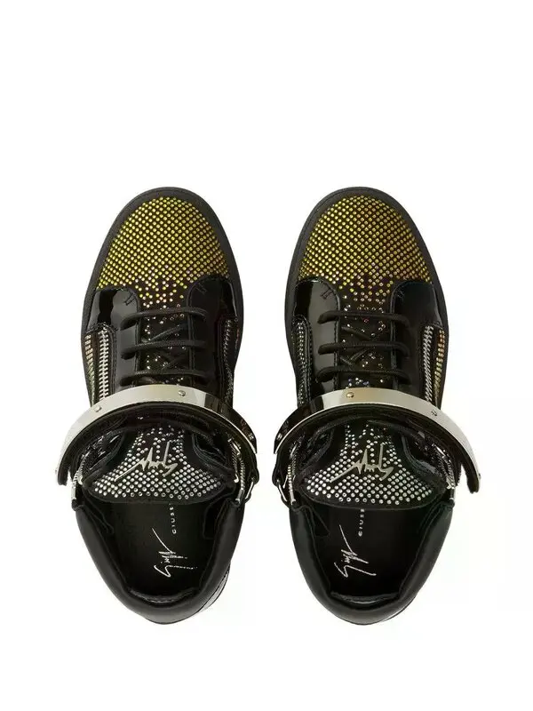 GIUSEPPE ZANOTTI Coby High-top Sneakers With Crystal Embellishments