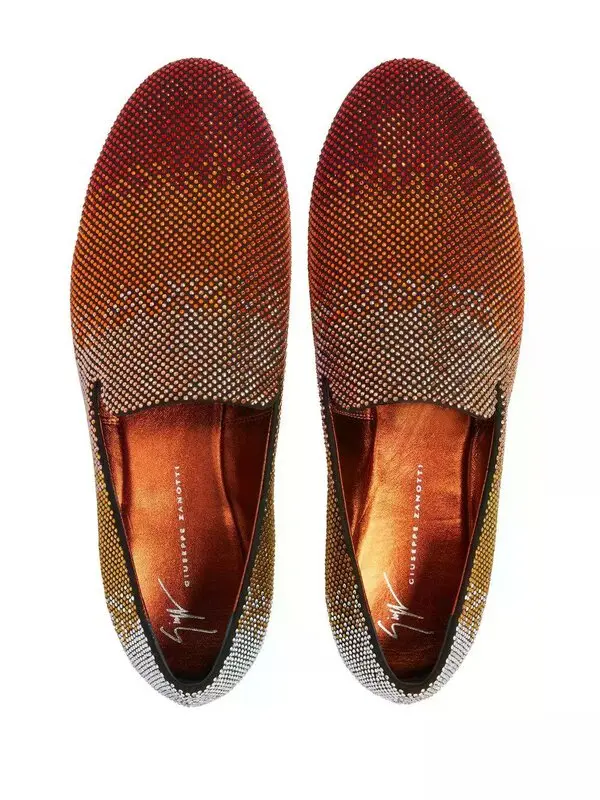 GIUSEPPE ZANOTTI Lewis Crystal-embellished Loafers - Multicolour