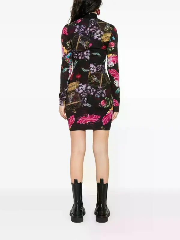 Versace Floral Print Mini Dress