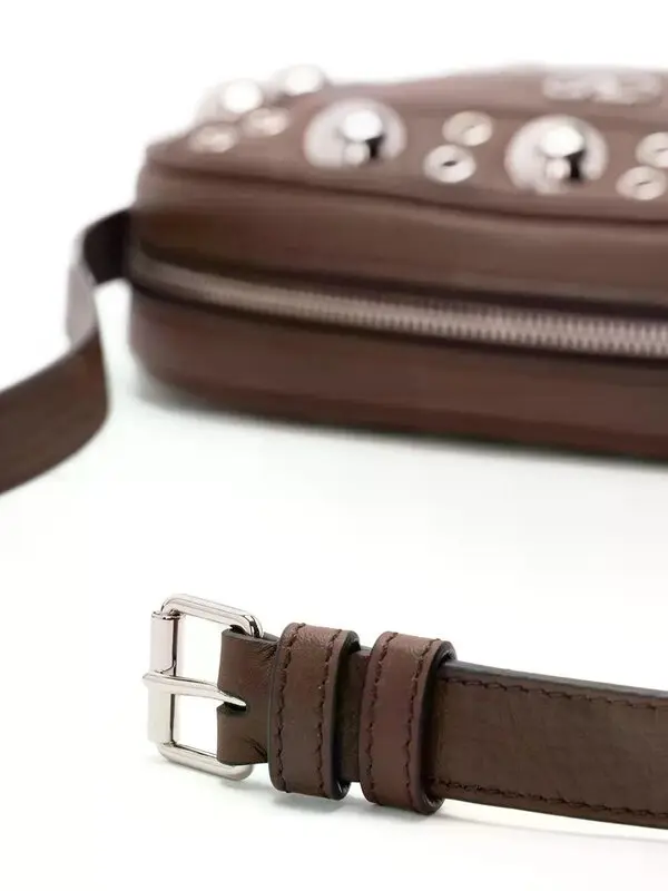 Valentino Garavani Grainy Calfskin Crossbody Bag - Brown
