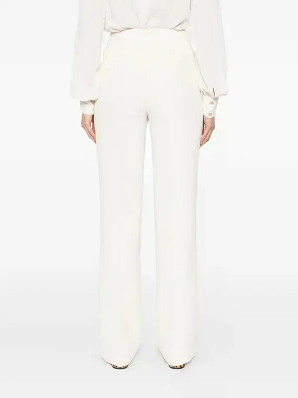 TWINSET High Waist Chain Detail Trousers - Neutrals