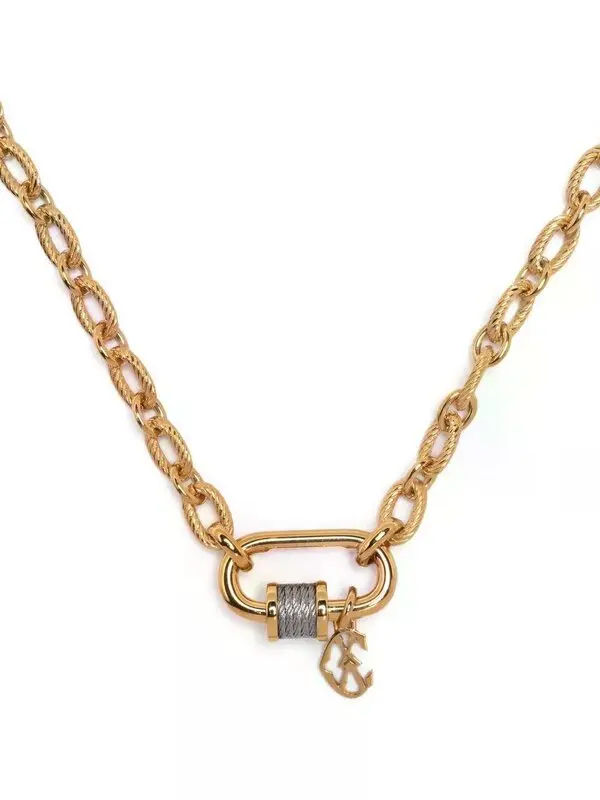 CHARRIOL Tone Stainless Steel Cable-link Necklace With Charm Detail - Gold