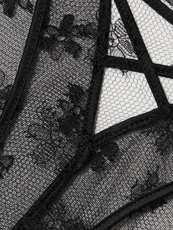 Kiki De Montparnasse Satin-trimmed Lace Briefs