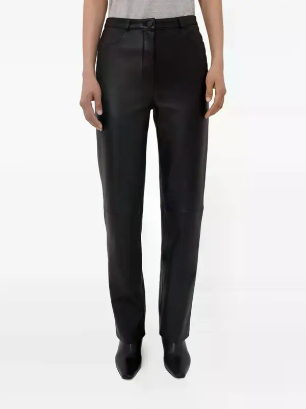 Loulou De Saison Leather Straight-leg Trousers