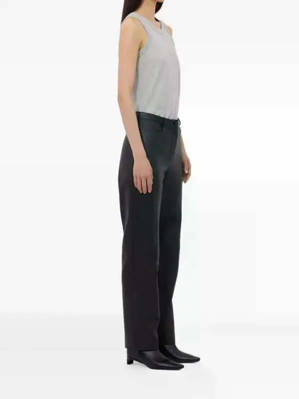 Loulou De Saison Leather Straight-leg Trousers