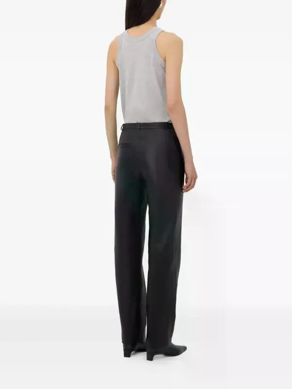 Loulou De Saison Leather Straight-leg Trousers