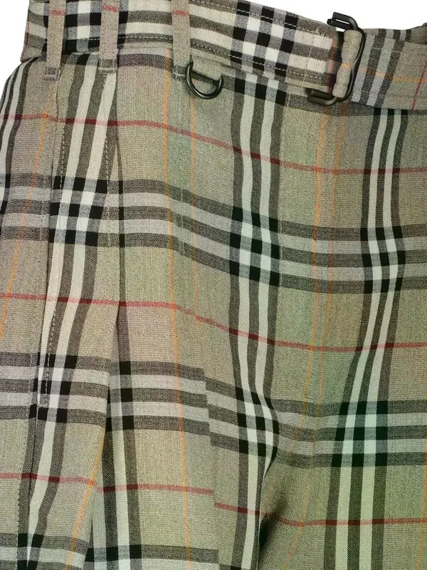 Burberry Check Pleated Trousers