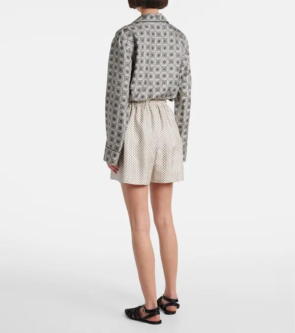 Loro Piana Angelo Silk Twill Bermuda Shorts