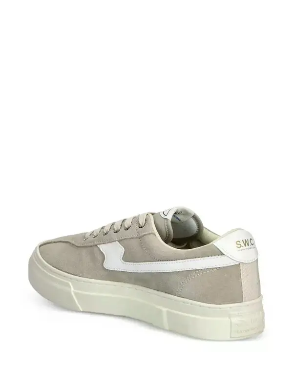 S.W.C STEPNEY WORKERS CLUB Dellow S-strike Cup Suede-panelled Lace-up Sneakers - Grey