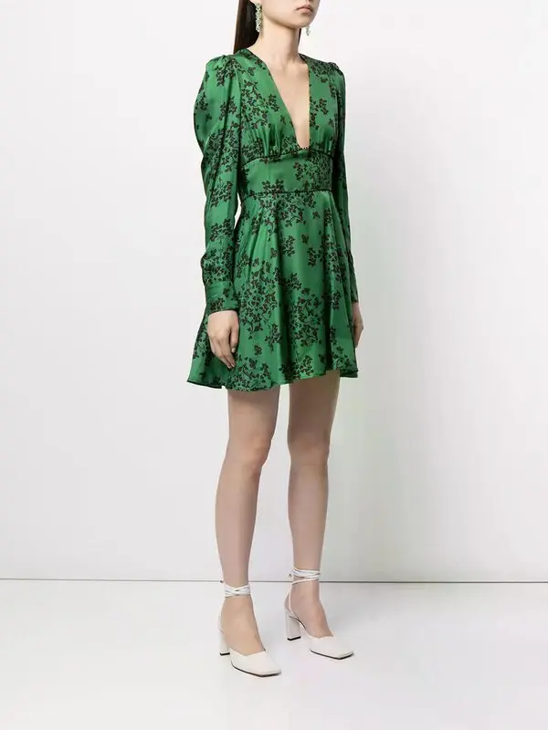 MACGRAW Fable Silk Butterfly Print Mini Dress