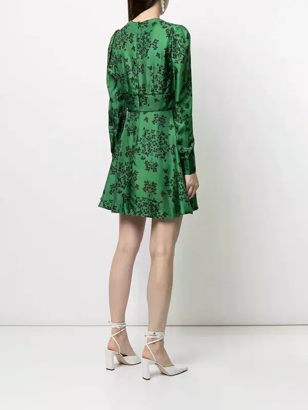 MACGRAW Fable Silk Butterfly Print Mini Dress