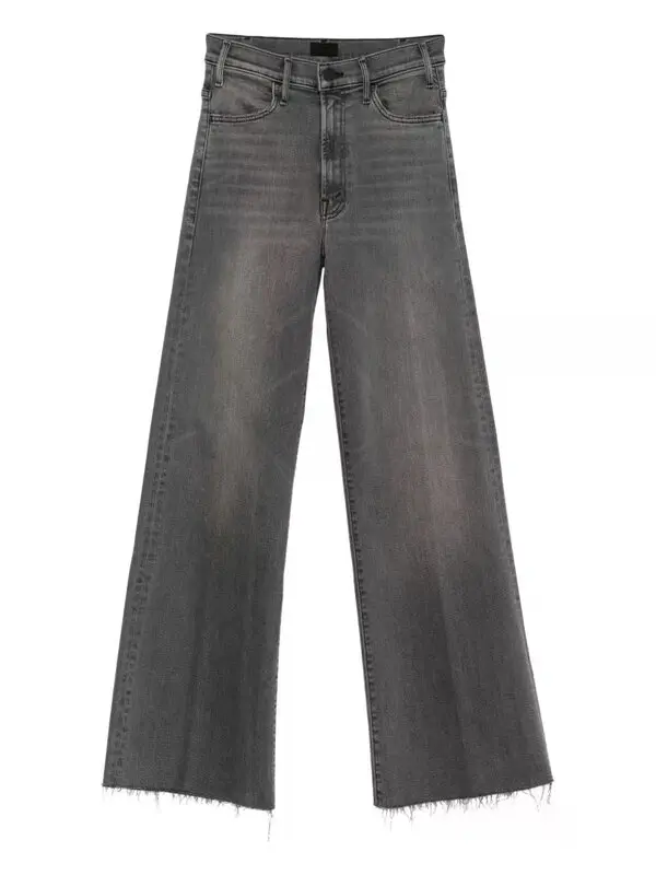 MOTHER Charcoal Frayed Hem Jeans - Grey
