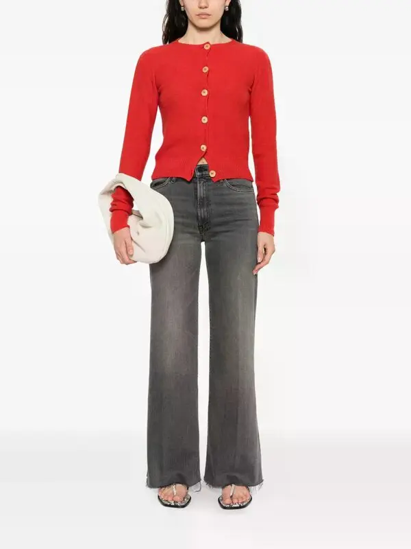MOTHER Charcoal Frayed Hem Jeans