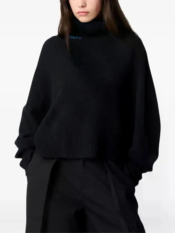 Axel Arigato Embroidered Turtleneck Sweater - Blue