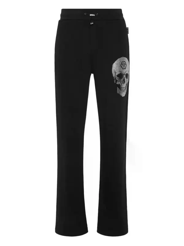 Philipp Plein Crystal Skull Track Pants - Black