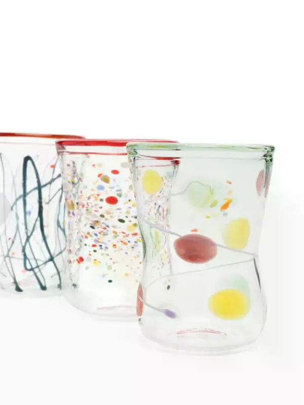 MASSIMO LUNARDON Paint-splatter Glass Set