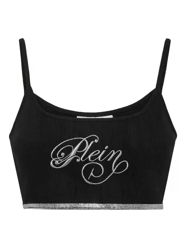 Philipp Plein Rhinestone Embellished Mini Tank Top