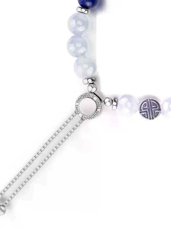 Shanghai Tang Lapis Lazuli And Agate Beaded Bracelet - Silver