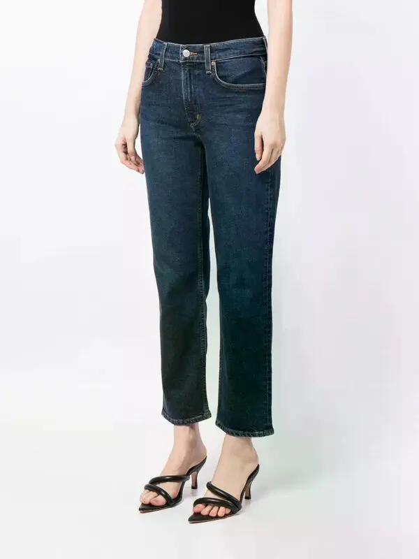 AGOLDE Kye Straight-leg Cropped Jeans