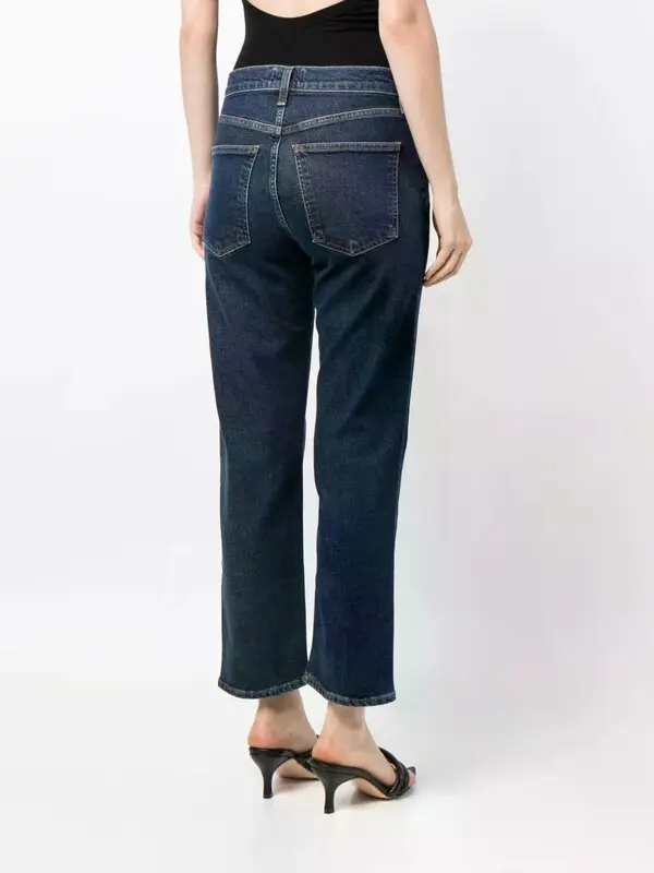 AGOLDE Kye Straight-leg Cropped Jeans