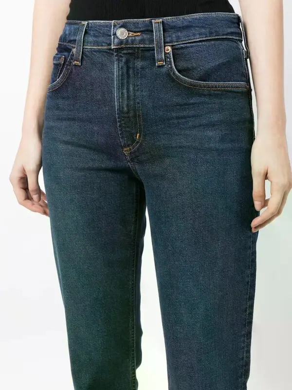 AGOLDE Kye Straight-leg Cropped Jeans