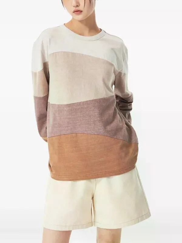STUDIO TOMBOY Wave-pattern Long-sleeve T-shirt