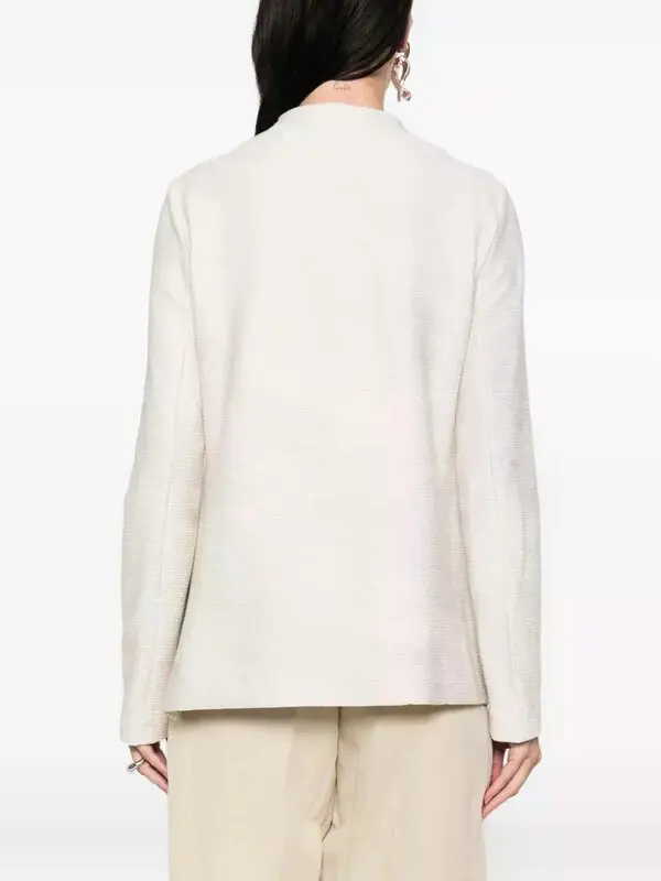 Emporio Armani Asymmetric-fastening Jacket - Neutrals