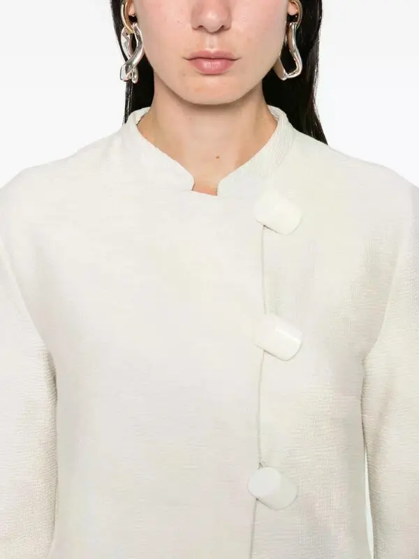 Emporio Armani Asymmetric-fastening Jacket - Neutrals