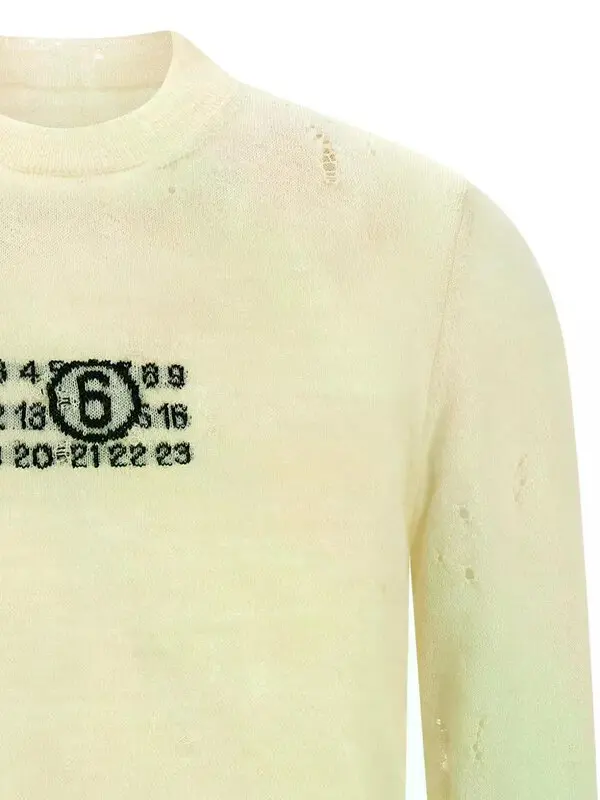 MAISON MARGIELA Distressed Jacquard Wool Sweater