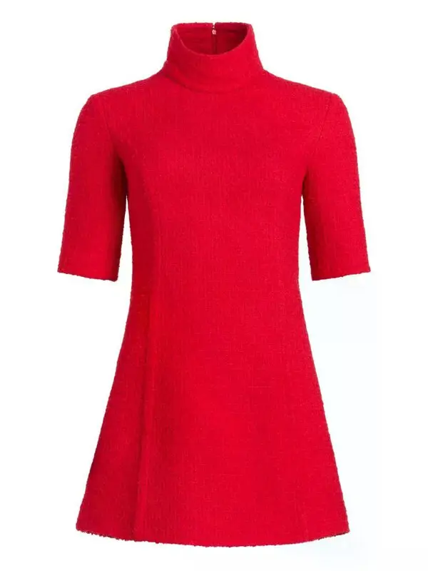 PATOU High-neck Tweed A-line Dress