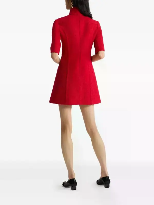 PATOU High-neck Tweed A-line Dress