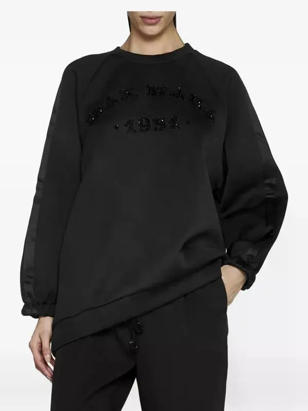 Max Mara Embellished Satin Panel Sweatshirt