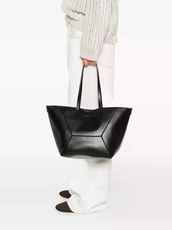 Brunello Cucinelli Leather Tote Bag - Black