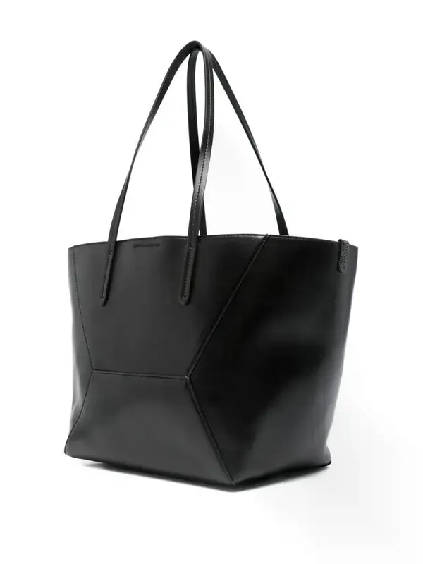 Brunello Cucinelli Leather Tote Bag - Black