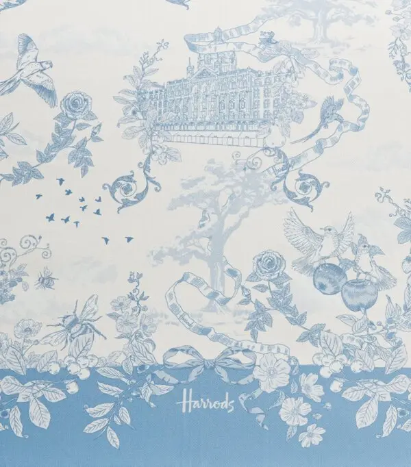 Harrods Toile Umbrella - Blue