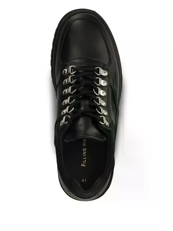 Filling Pieces Leather Lace-up Low-top Sneakers - Black