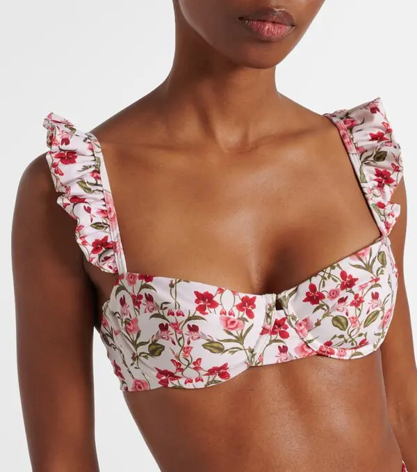 Agua Bendita Floral Bikini Top - Multicoloured