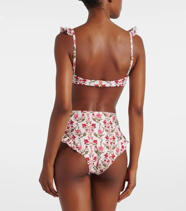 Agua Bendita Floral Bikini Top - Multicoloured