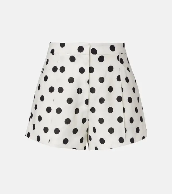 Posse Rosalie Polka-dot Linen Shorts - Multicoloured