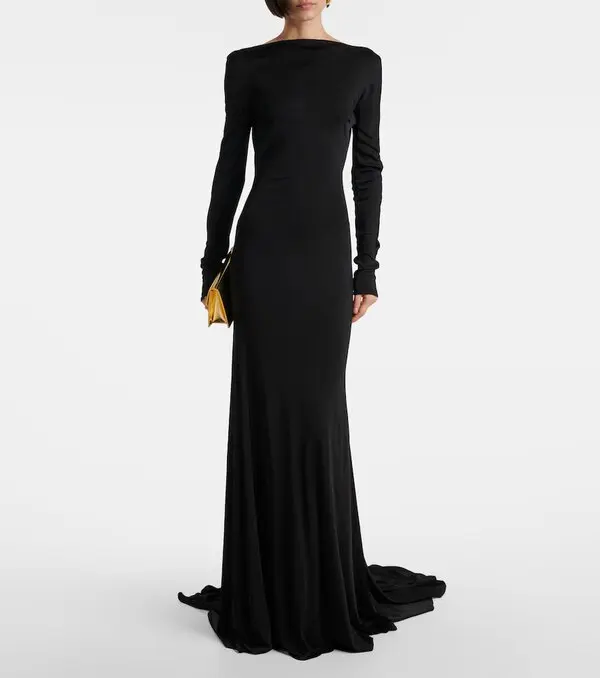 David Koma Gathered Jersey Gown