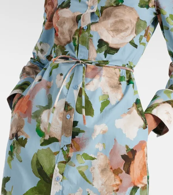 Erdem Floral Cotton Shirt Dress