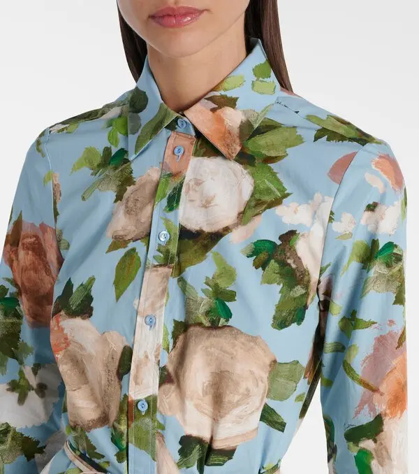 Erdem Floral Cotton Shirt Dress