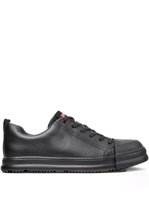 Camper Smooth Grain Leather Lace-up Sneakers With Rubber Toe Cap