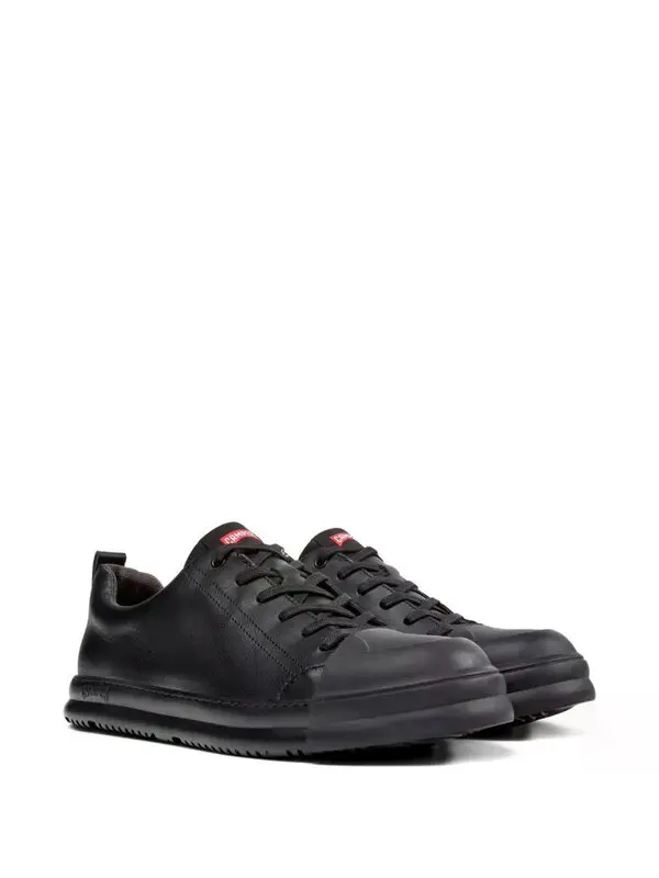 Camper Smooth Grain Leather Lace-up Sneakers With Rubber Toe Cap